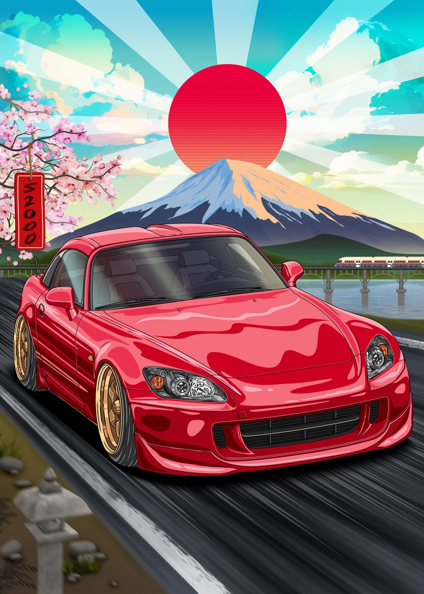 'Sunrise S2000 Roadster' Poster, picture, metal print, paint by Navin ...