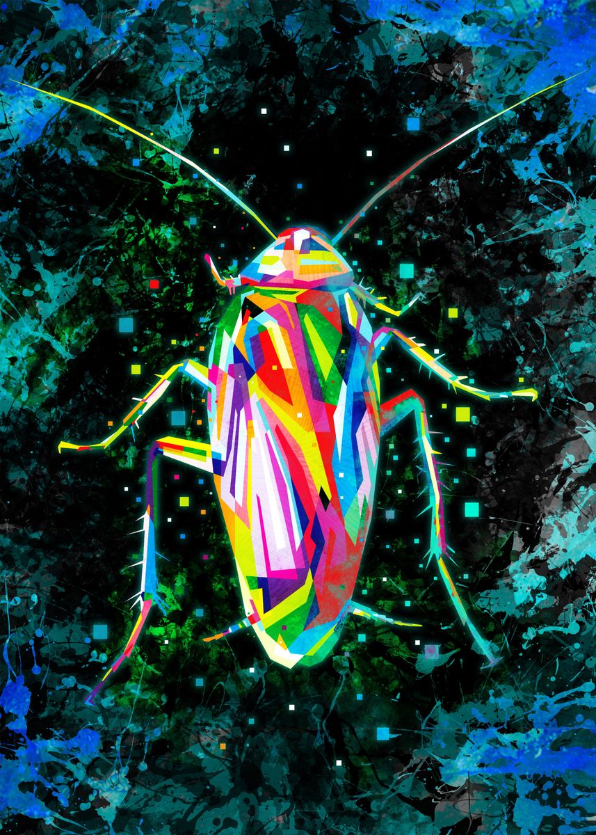 'roach' Poster, picture, metal print, paint by Em sandia | Displate