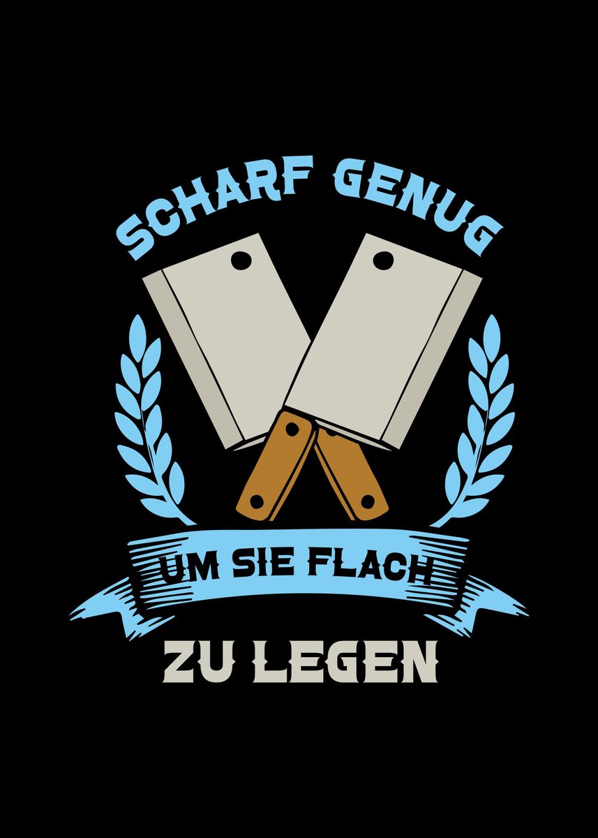 'German Butcher' Poster, picture, metal print, paint by Sebastian ...