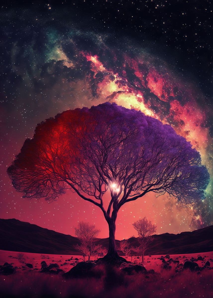 'colorful tree ' Poster by newton russell | Displate