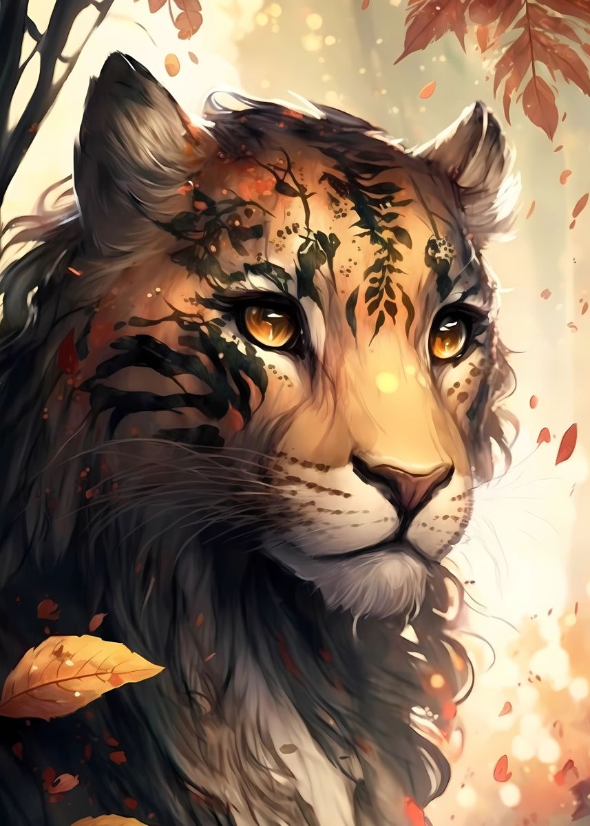 'Tiger Respected' Poster, picture, metal print, paint by Hillel ...