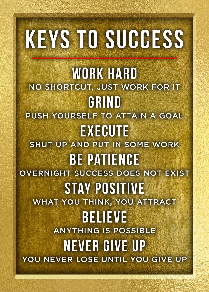 'Keys To Success' Poster, picture, metal print, paint by HOLOSOMNIA ...