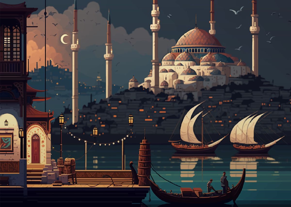 'Istanbul 02 Pixel art' Poster by M Art | Displate