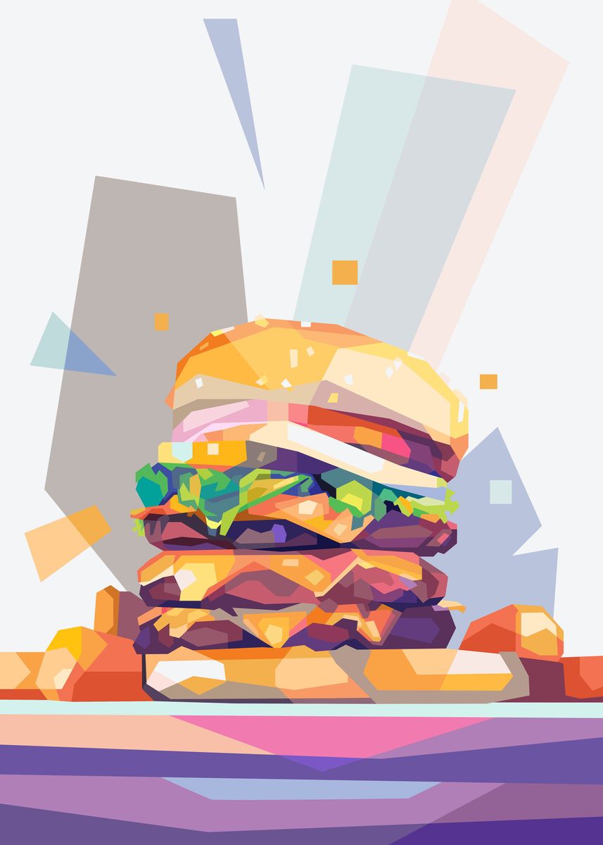 'Burgers' Poster by ISA TERESA | Displate