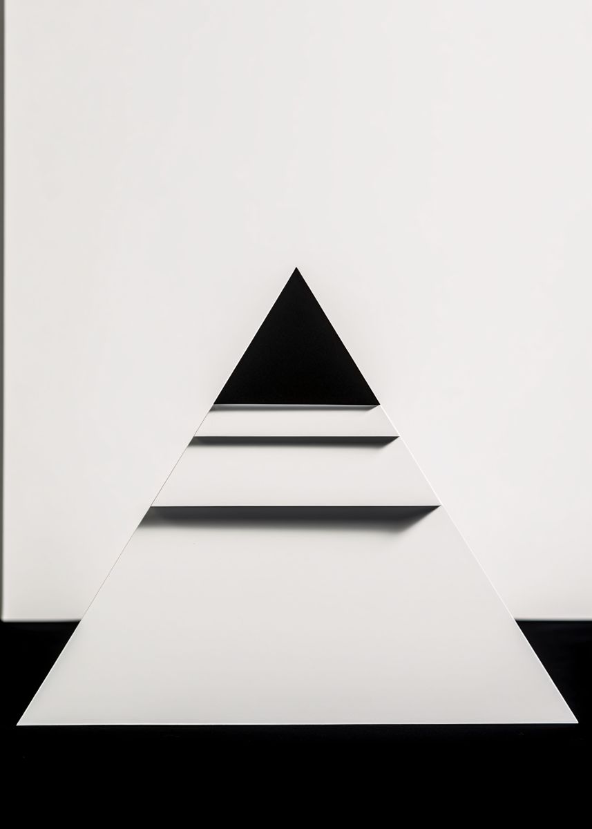'Black and White pyramid ' Poster, picture, metal print, paint by Sigma ...