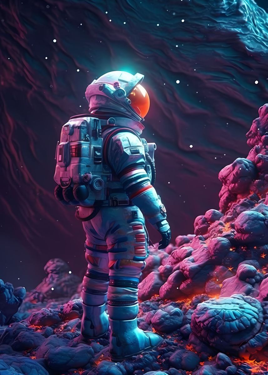 'Discover Alien Worlds' Poster, picture, metal print, paint by David ...