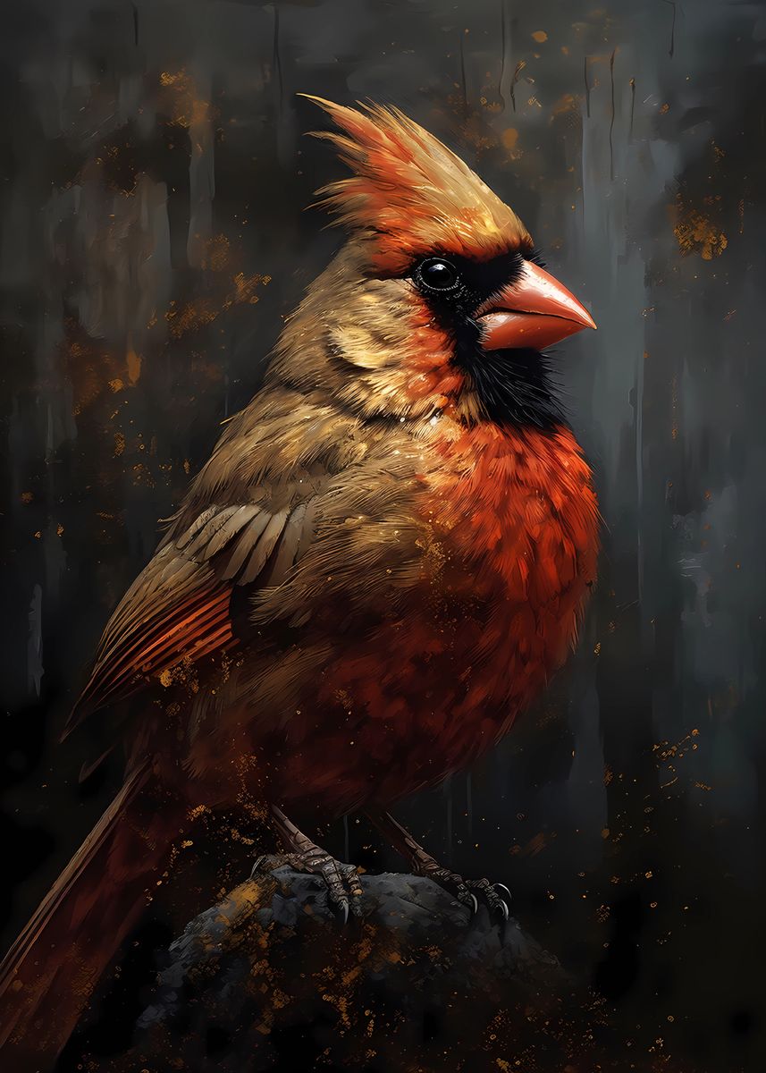 'Cardinal Mythical realm' Poster, picture, metal print, paint by Adam ...