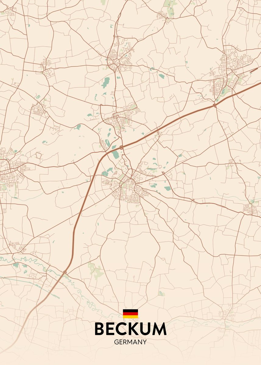 'Beckum DE' Poster, picture, metal print, paint by IMR Designs | Displate