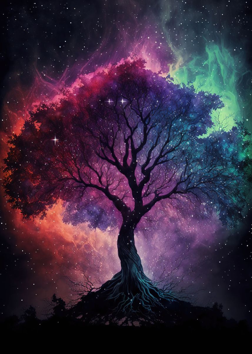 'colorful tree ' Poster, picture, metal print, paint by newton russell ...