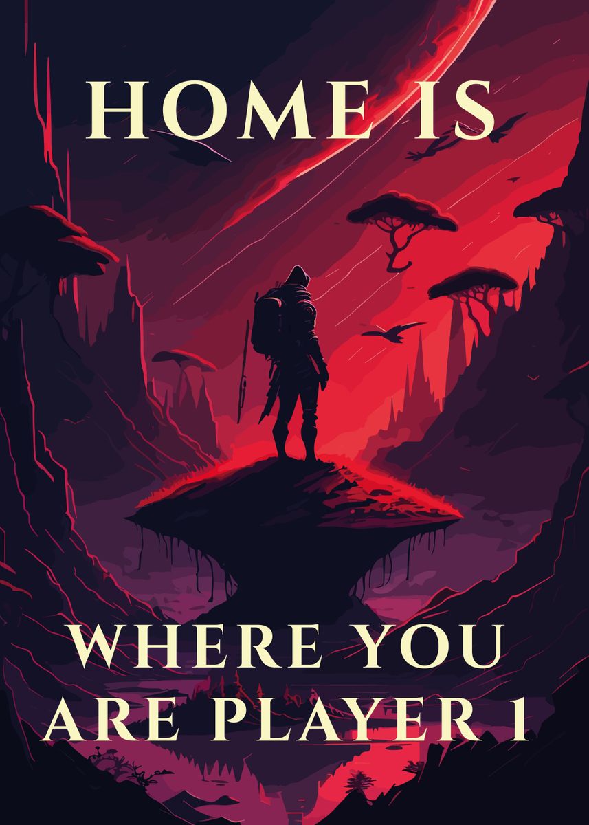 'Gaming Quote Player 1' Poster, picture, metal print, paint by Maltos ...