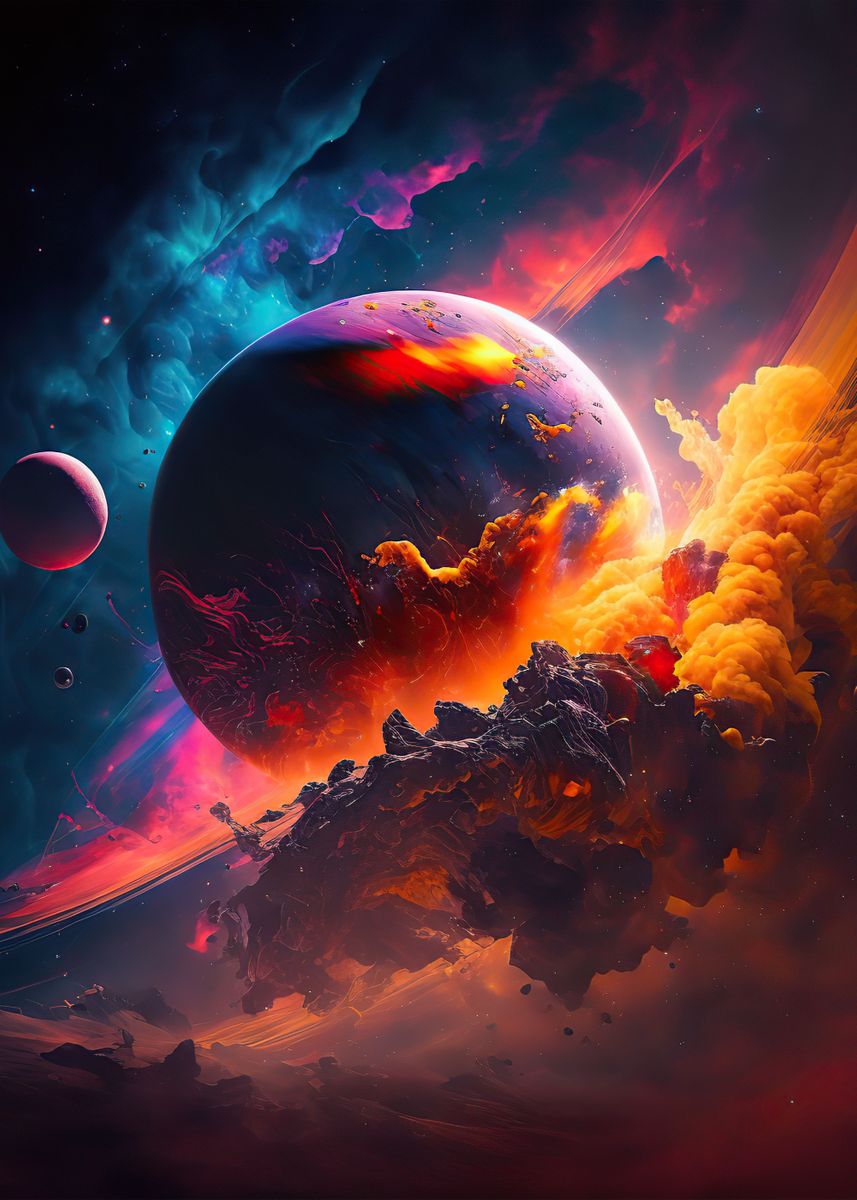 'space nebula' Poster, picture, metal print, paint by Kynan Art | Displate