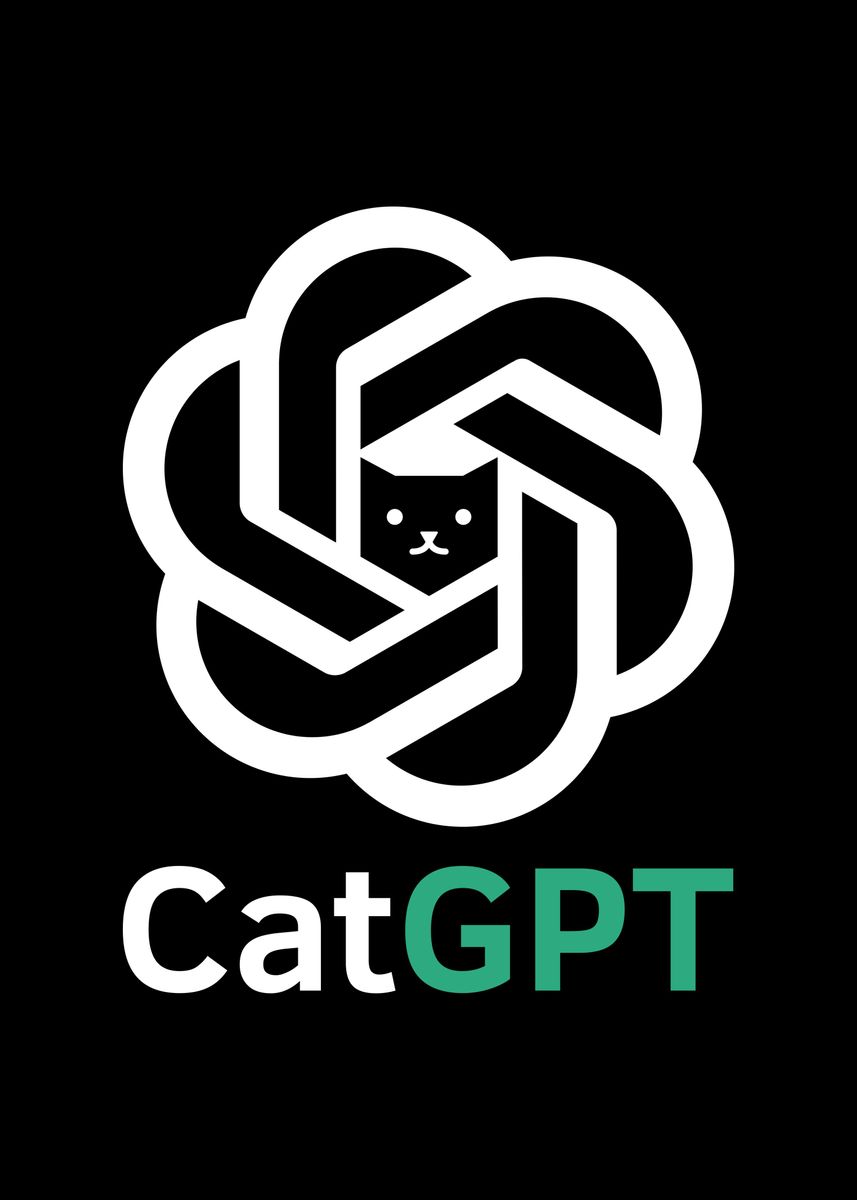 'CatGPT Cat Lover' Poster, picture, metal print, paint by sachpica ...