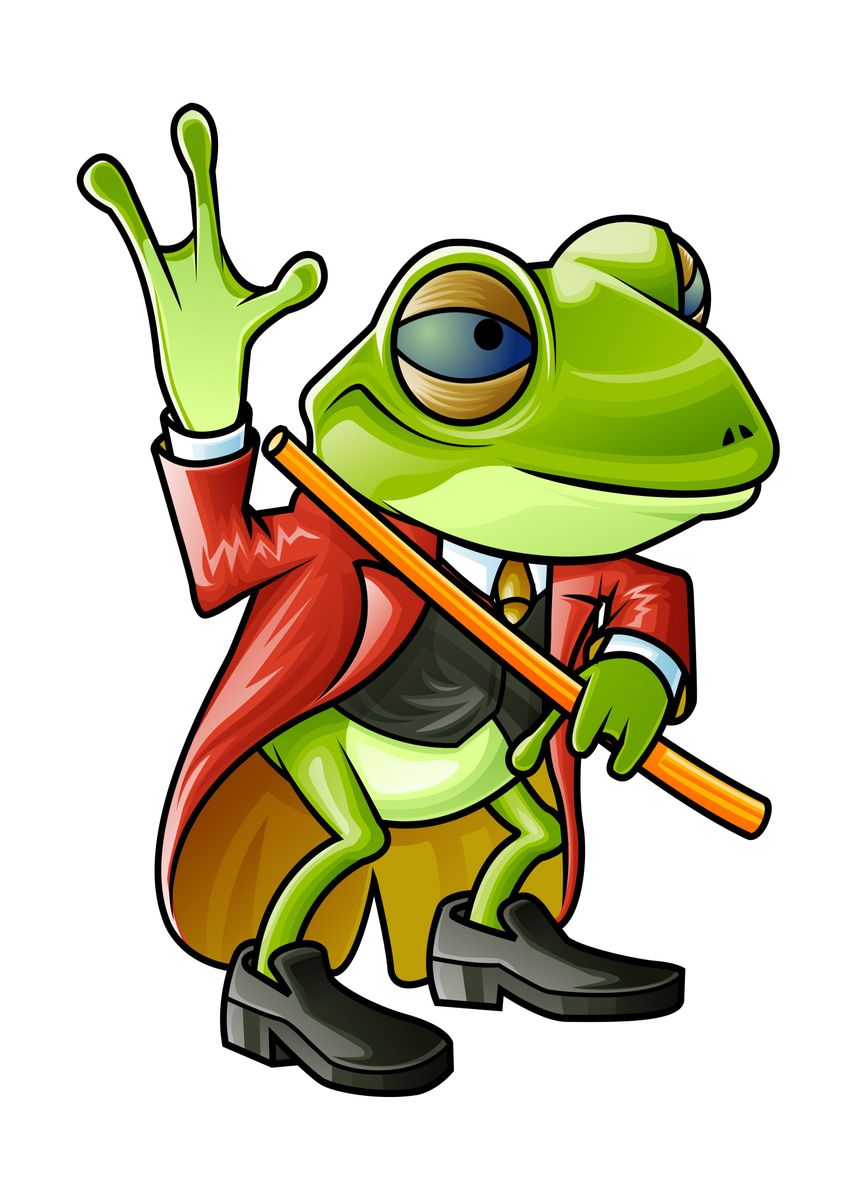 'Cute frog cartoon' Poster by RooseveltGulgowski Studio | Displate