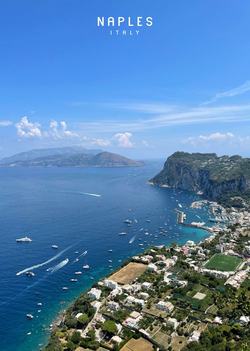 'Naples ' Poster, picture, metal print, paint by Famous City | Displate