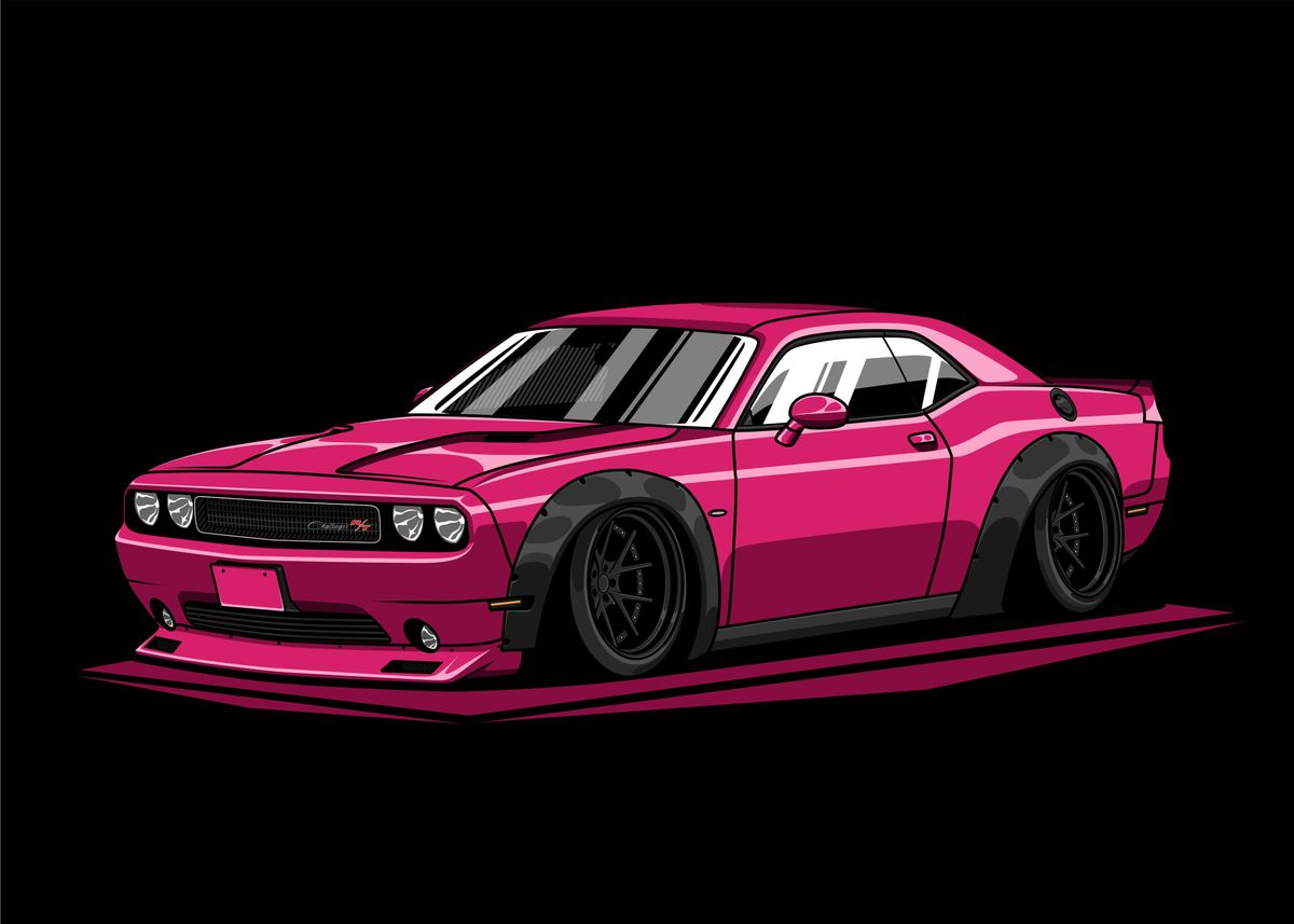 'Dodge Challenger SRT Hellc' Poster by Heru Kurniawan | Displate