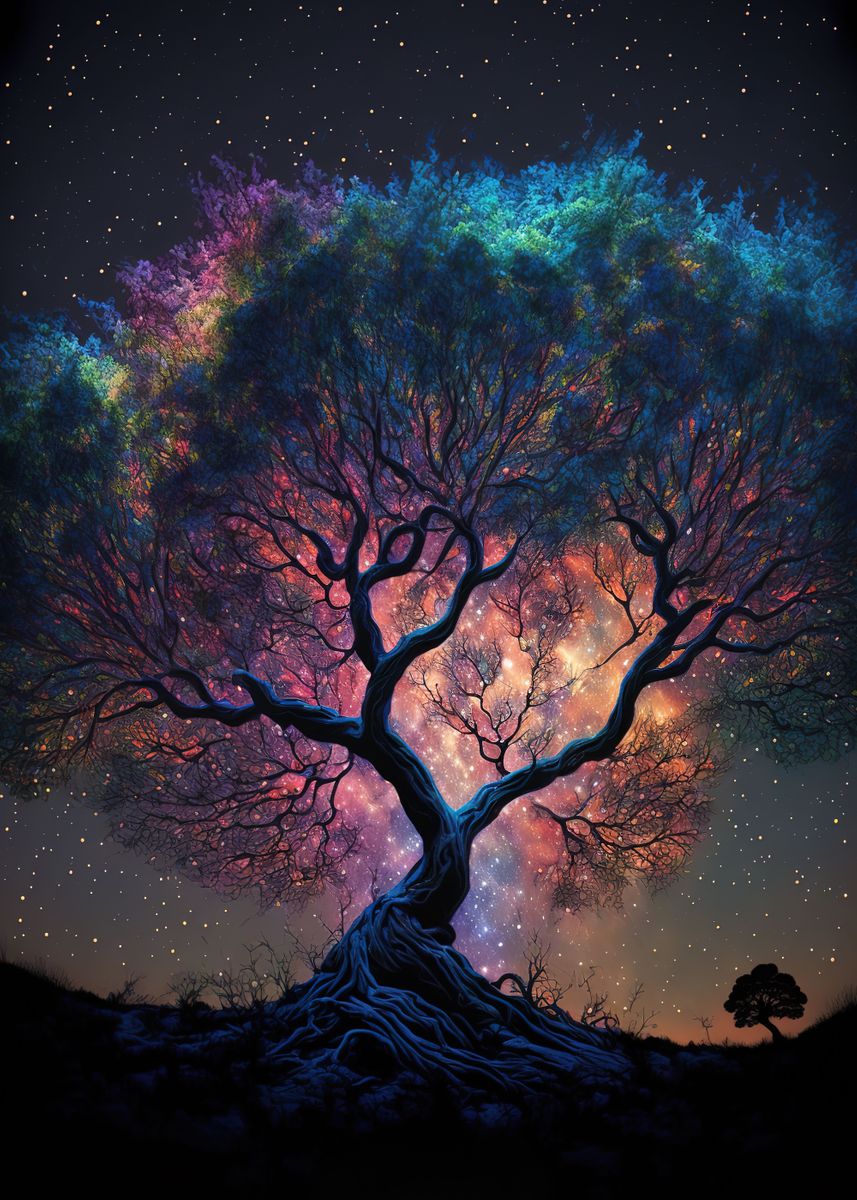 'colorful tree ' Poster by newton russell | Displate