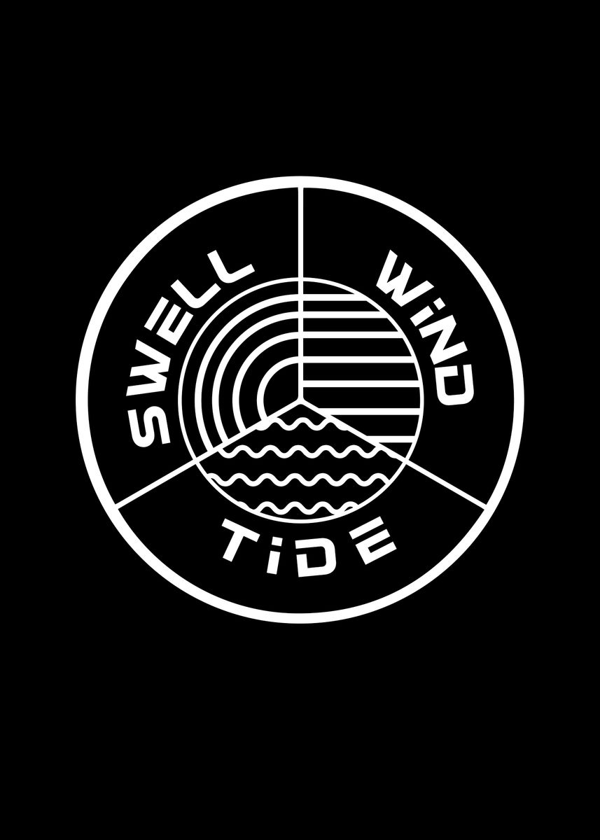 'Swell Wind Tide' Poster, picture, metal print, paint by bananadesign ...