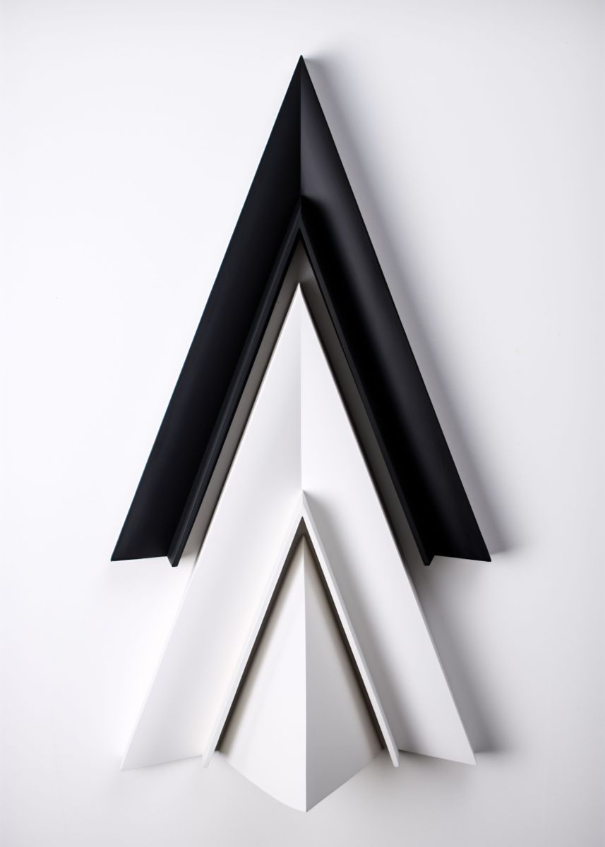 'Black White Triangles' Poster by Sigma Rat | Displate
