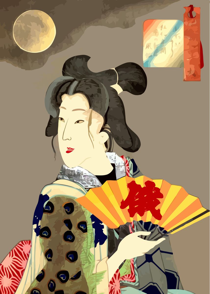 'Admiring the Moon' Poster, picture, metal print, paint by Long Shot ...