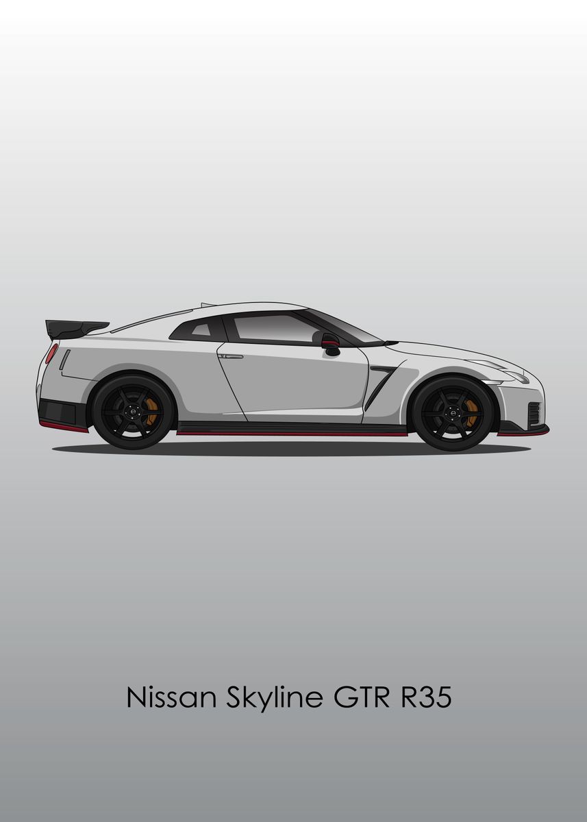 'Nissan Skyline GTR R35' Poster by Conceptual Photography | Displate
