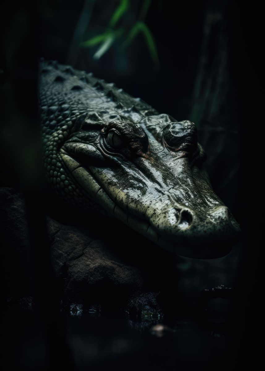 'Swamp King Crocodile' Poster by mcmtdesigns | Displate