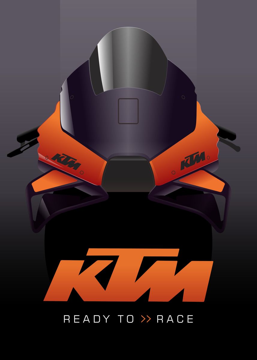 'KTM RACING' Poster, picture, metal print, paint by Flux Lab | Displate