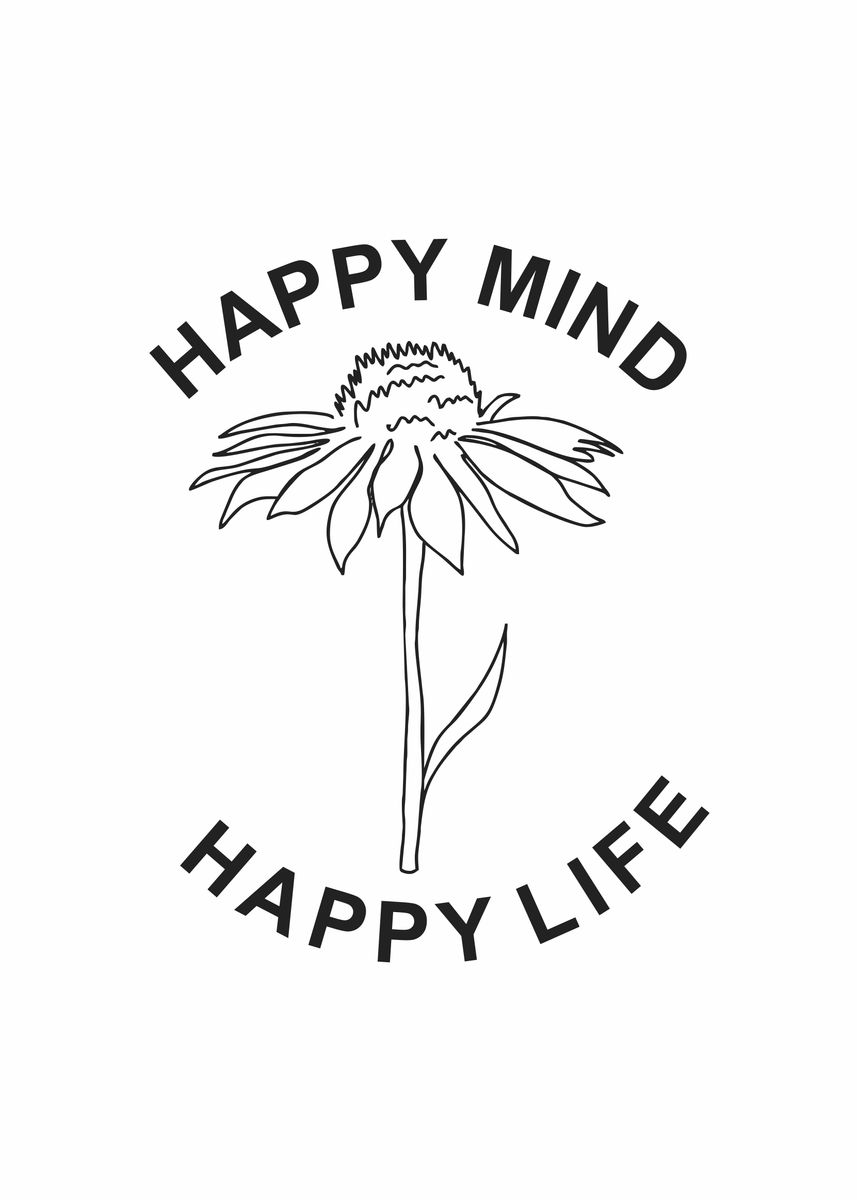 'happy mind' Poster, picture, metal print, paint by Ratna Mutia Dewi ...