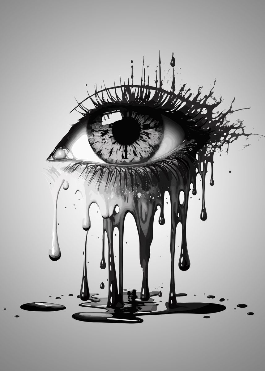 'Ink Eye' Poster, picture, metal print, paint by Undermountain | Displate