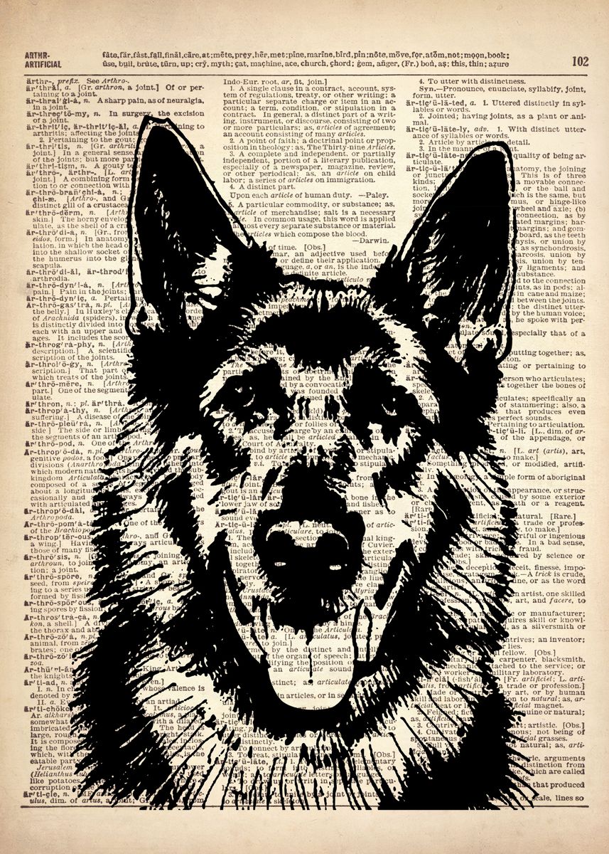 'German shepherd Dog art' Poster by Art popop | Displate