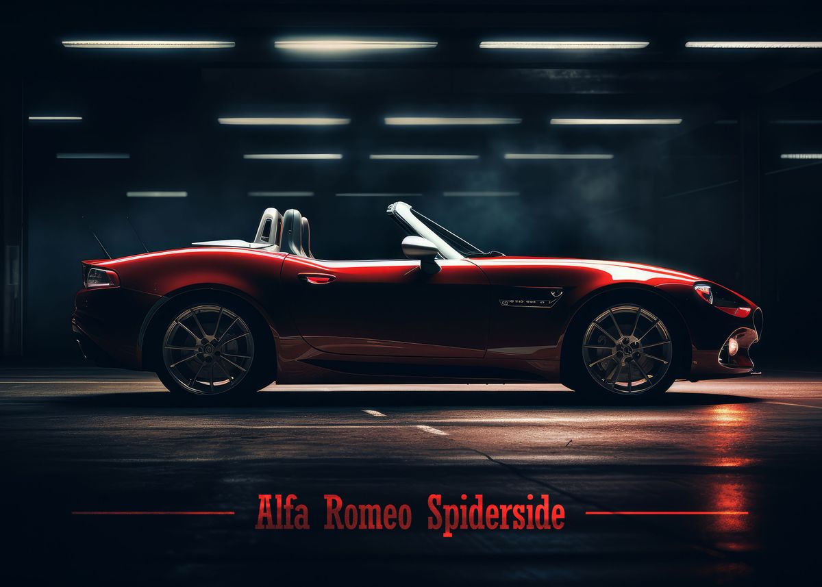 'Alfa Romeo Spider' Poster by Anxhela Sufa | Displate