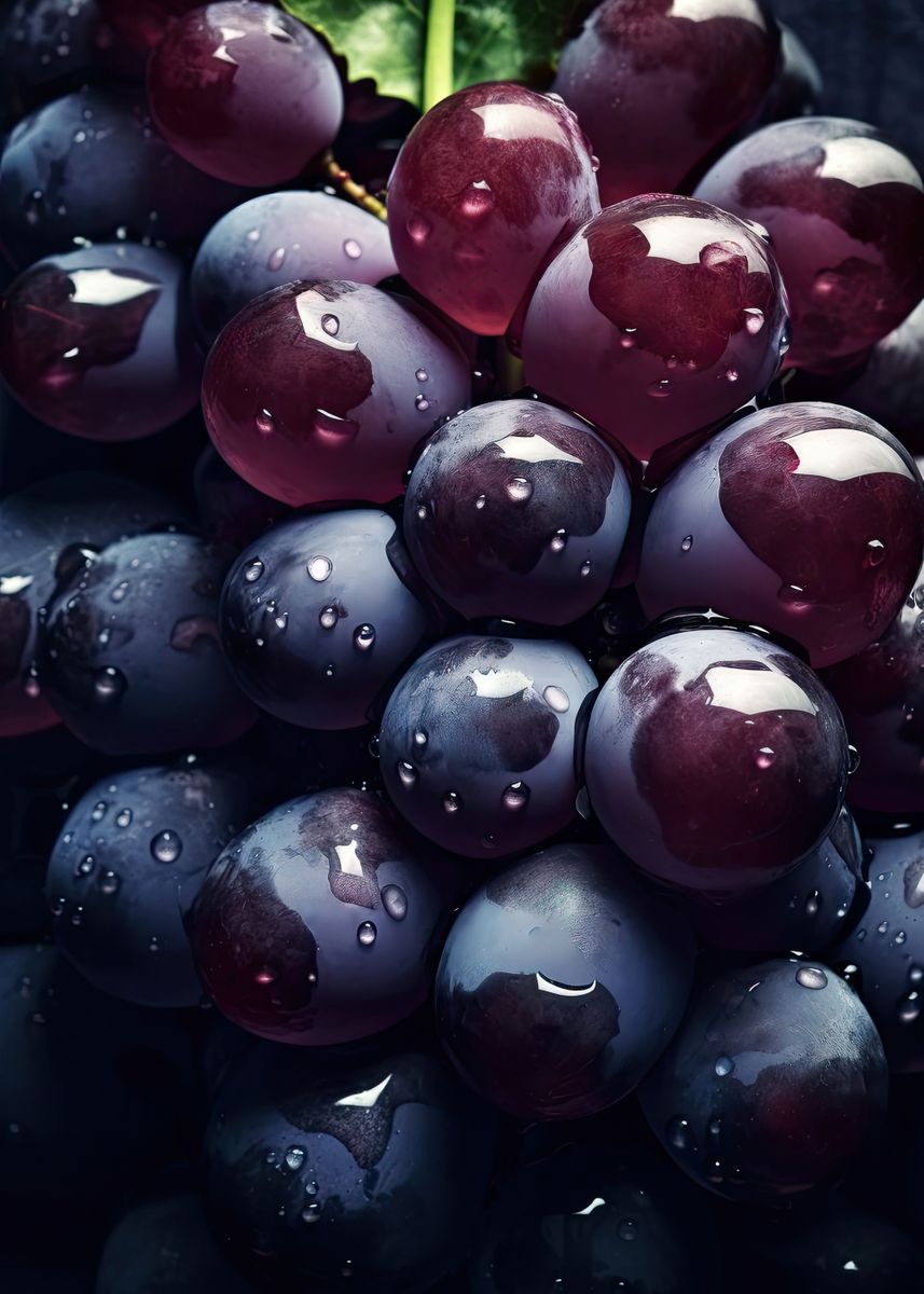 'A bunch of grapes ' Poster, picture, metal print, paint by Michael ...