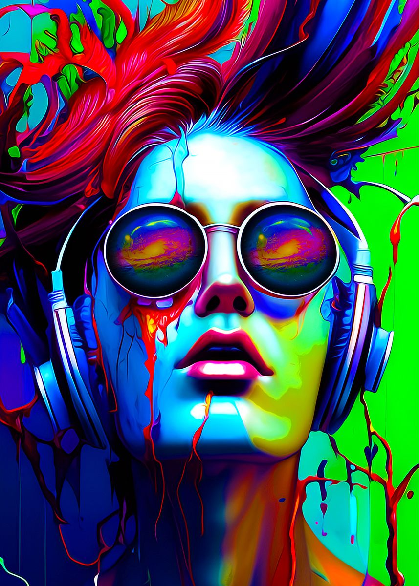 'Gamer Abstract' Poster, picture, metal print, paint by NoMans | Displate