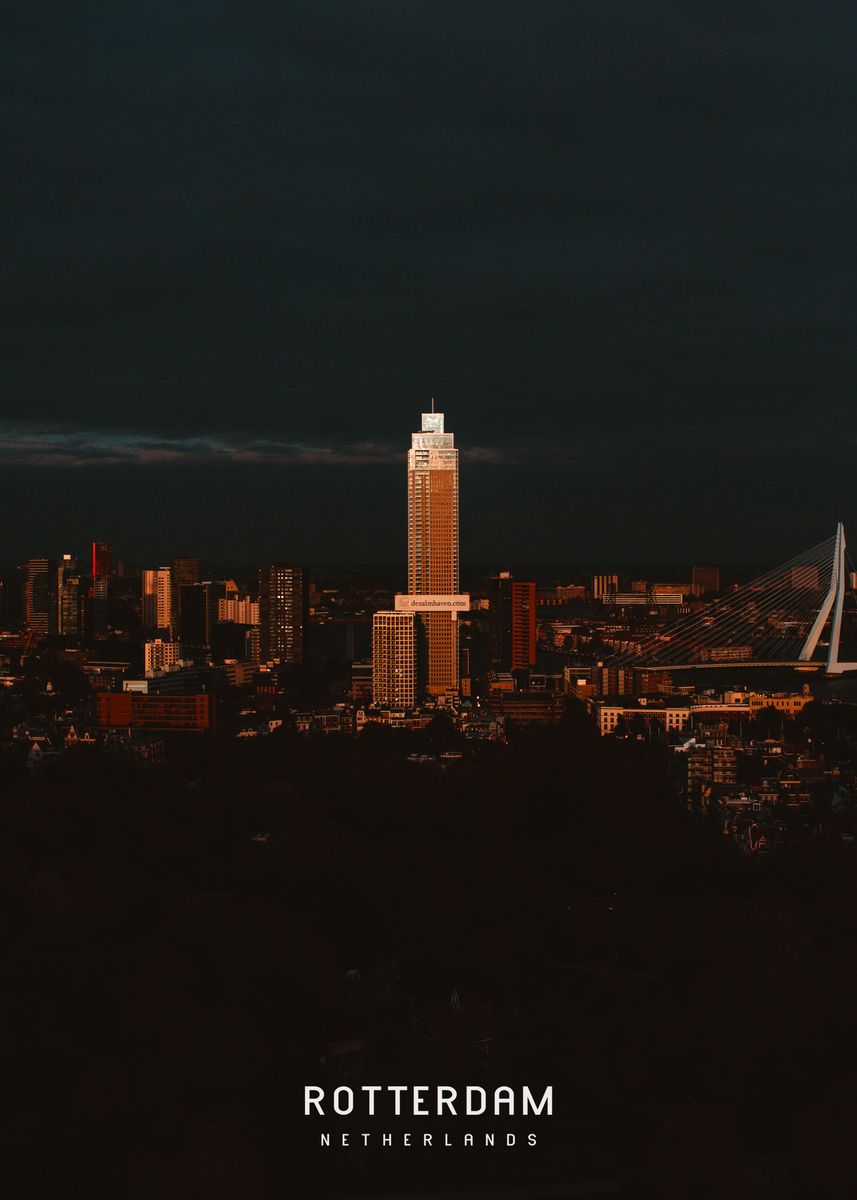 'Rotterdam ' Poster, picture, metal print, paint by Big City | Displate