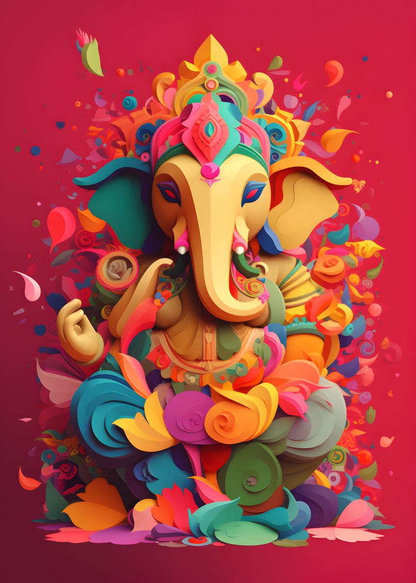 'Ganesha god of art' Poster, picture, metal print, paint by Nathapol ...