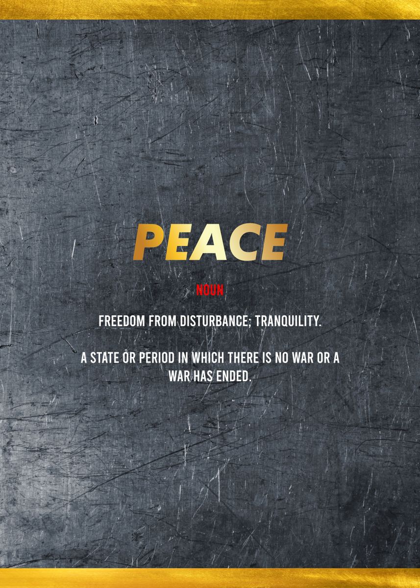 'peace' Poster, picture, metal print, paint by Exclusive posters ...