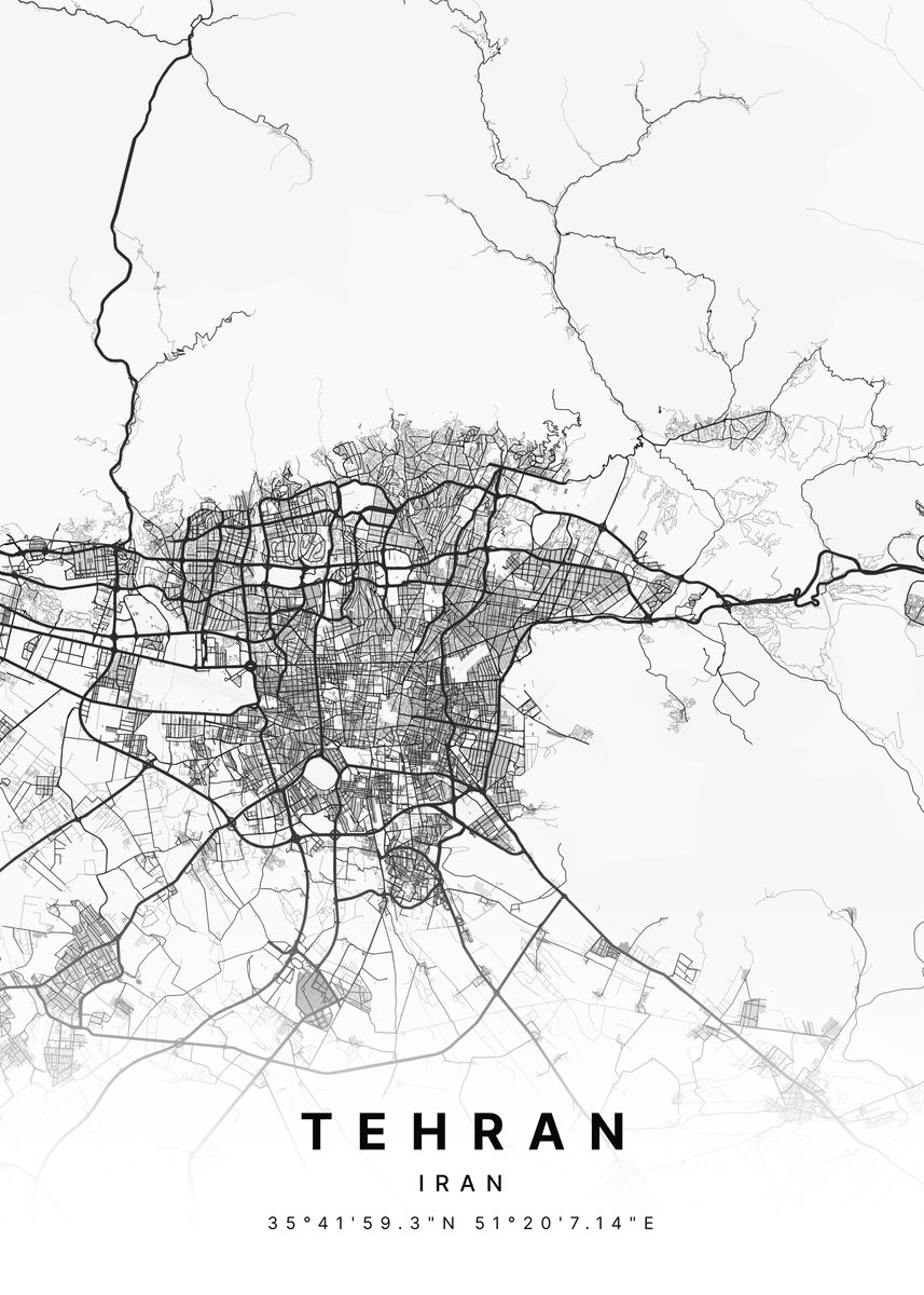 'Tehran Iran' Poster by Kemi Solaja | Displate