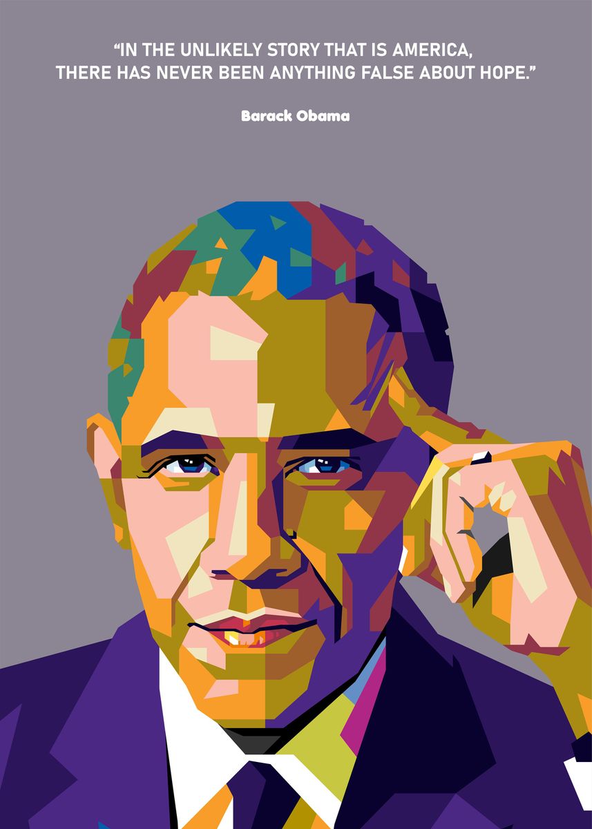 'Barack Obama' Poster, picture, metal print, paint by Erick Sato | Displate
