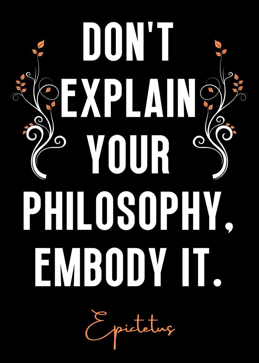 'Epictetus Quotes' Poster, picture, metal print, paint by Nae | Displate