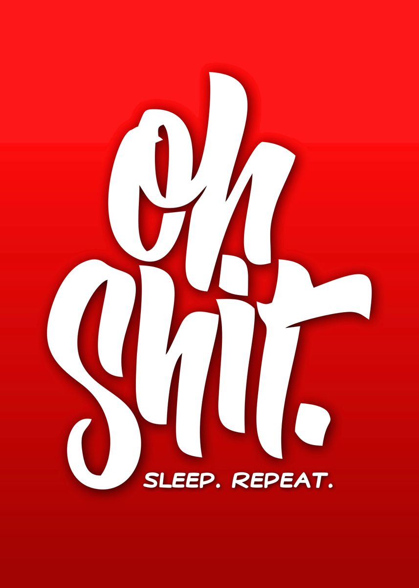 'OH NO' Poster, picture, metal print, paint by Flux Lab | Displate