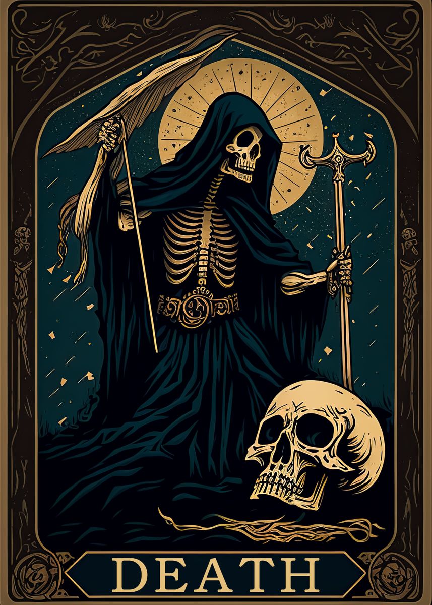 'The death tarot card' Poster, picture, metal print, paint by Brax Rice ...