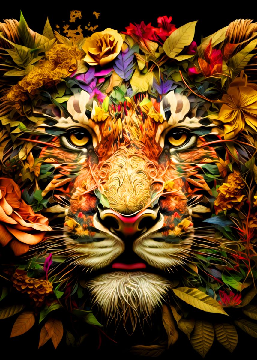 'Tiger' Poster, picture, metal print, paint by tona Billi | Displate