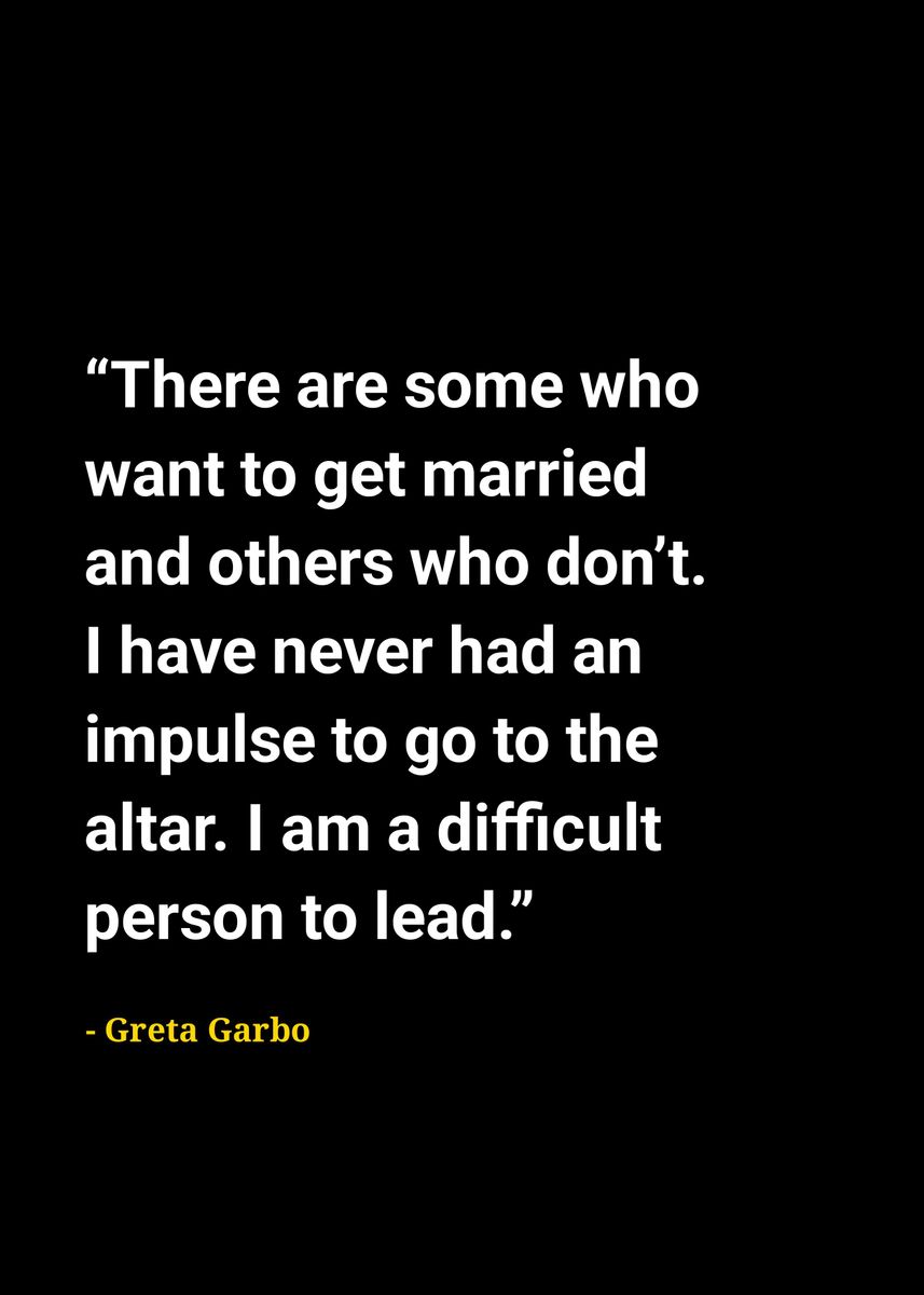 'Greta garbo quotes ' Poster, picture, metal print, paint by DNSM ...