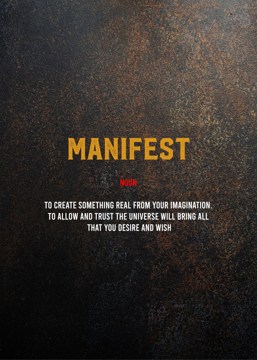 'manifest' Poster, picture, metal print, paint by Greatest of All Time ...