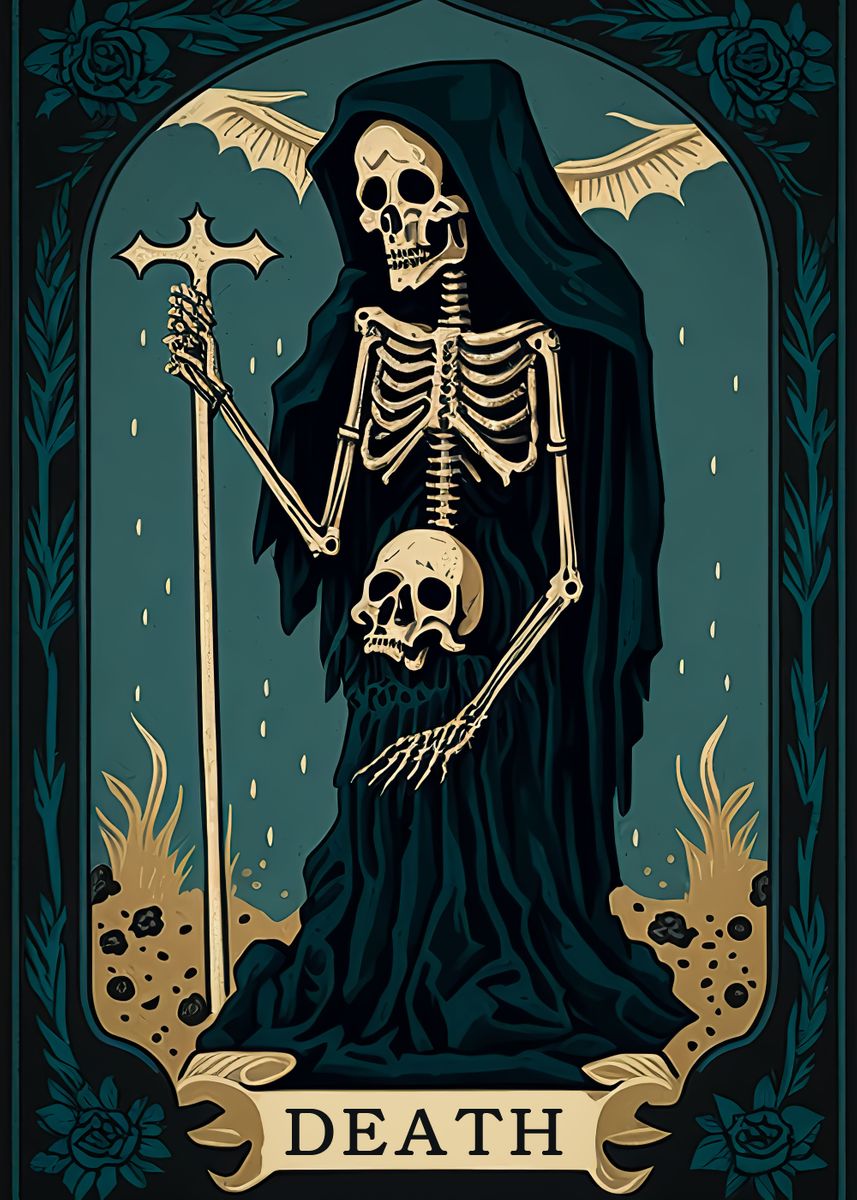 'The death tarot card' Poster, picture, metal print, paint by Brax Rice ...