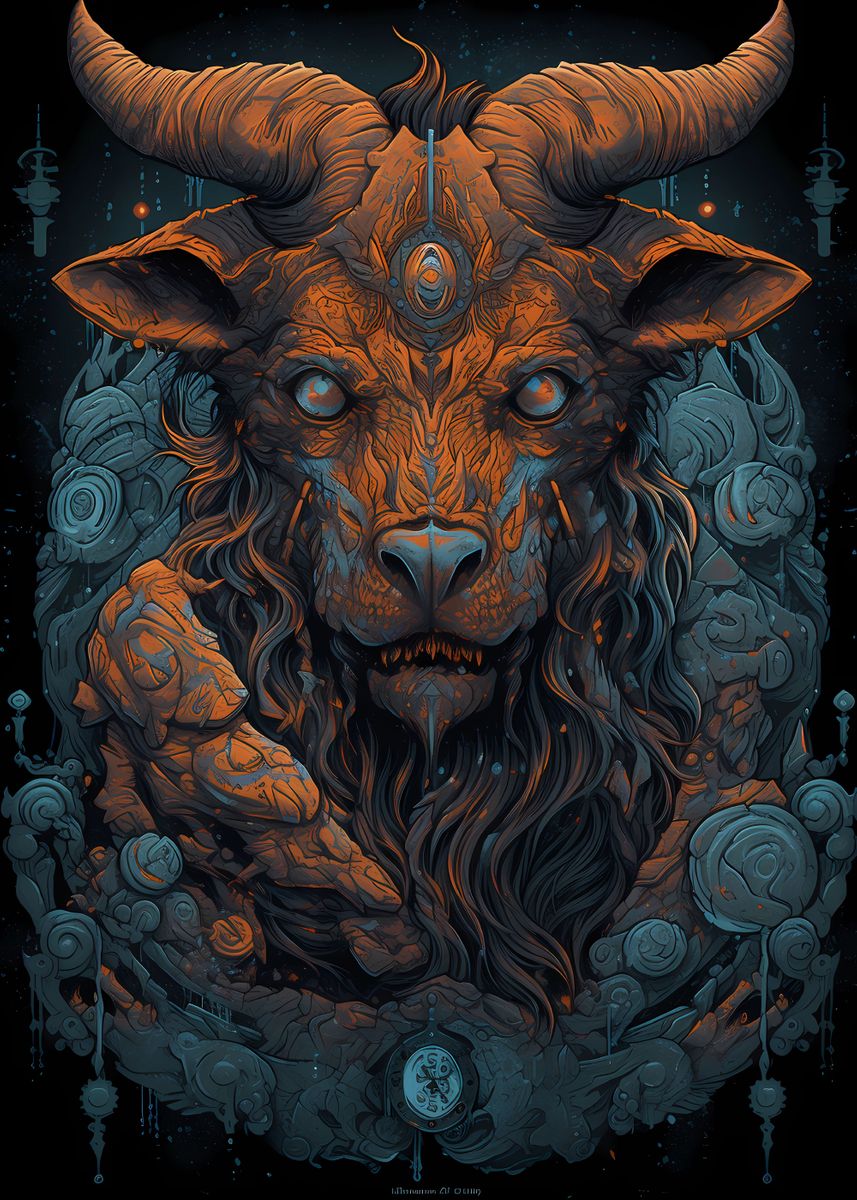 'Minotaur Fantasy series ' Poster, picture, metal print, paint by Asmaa ...