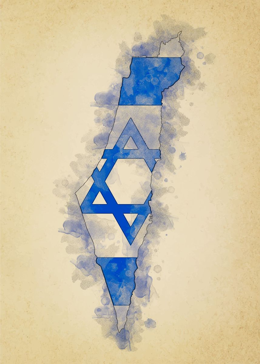 'Israel' Poster, picture, metal print, paint by Eli Cassin | Displate