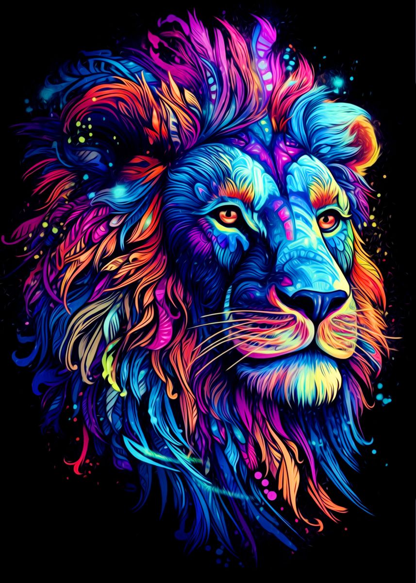 'Lion' Poster, picture, metal print, paint by tona Billi | Displate