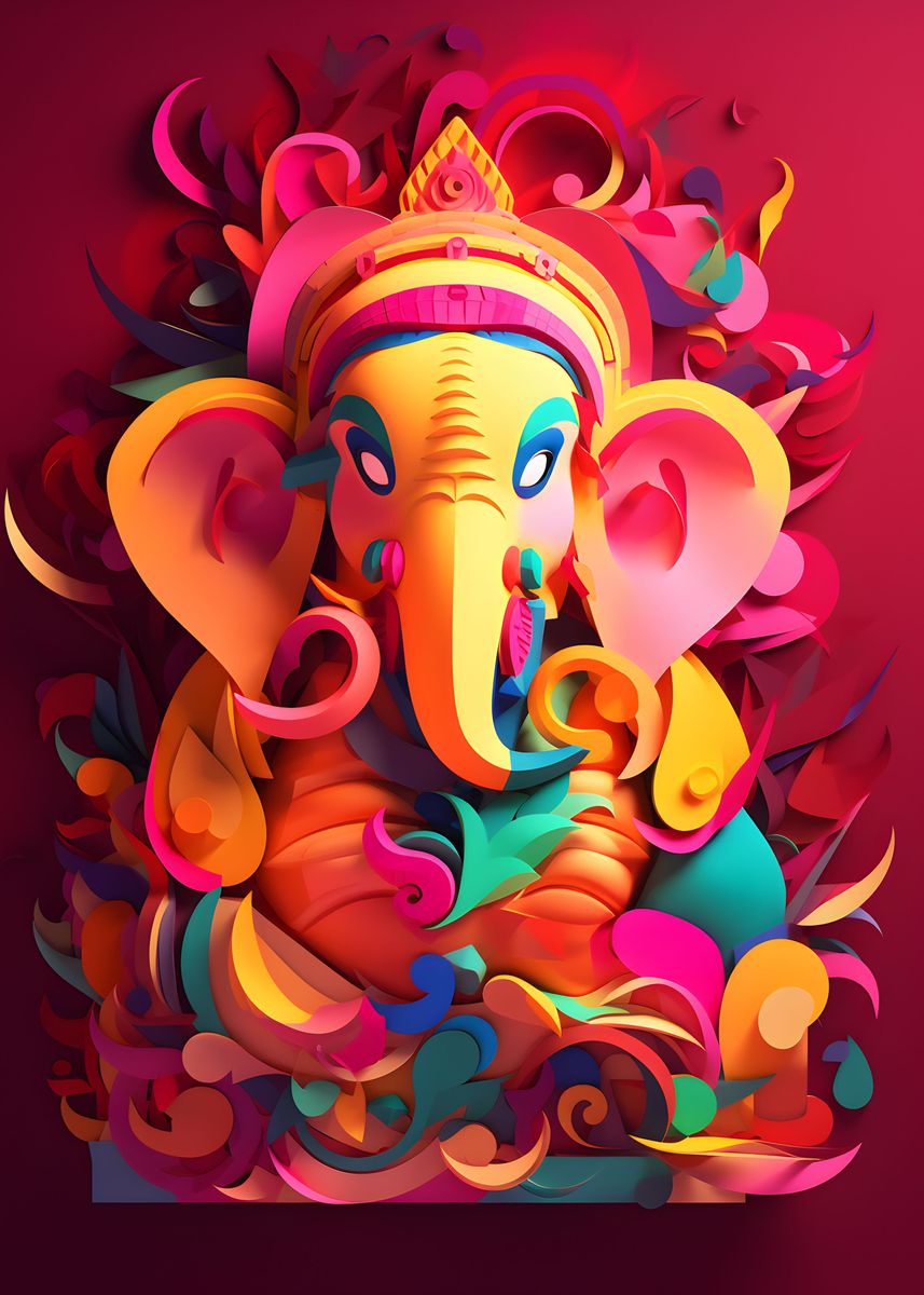 'Ganesha god of art' Poster, picture, metal print, paint by Nathapol ...