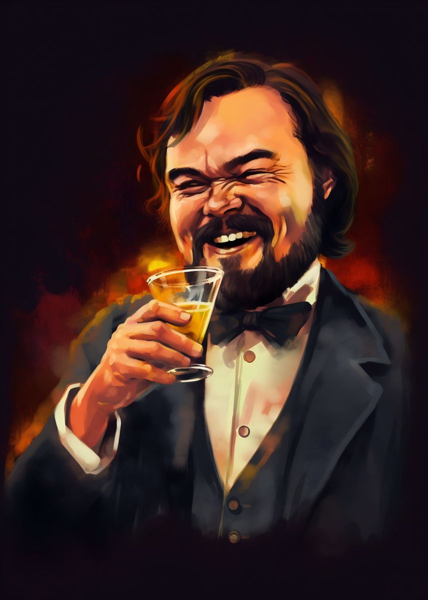'Laughing Jack Black Meme' Poster, picture, metal print, paint by ...