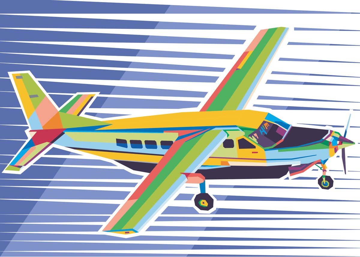 'Colorful airplane Art' Poster by Le Duc Hiep | Displate